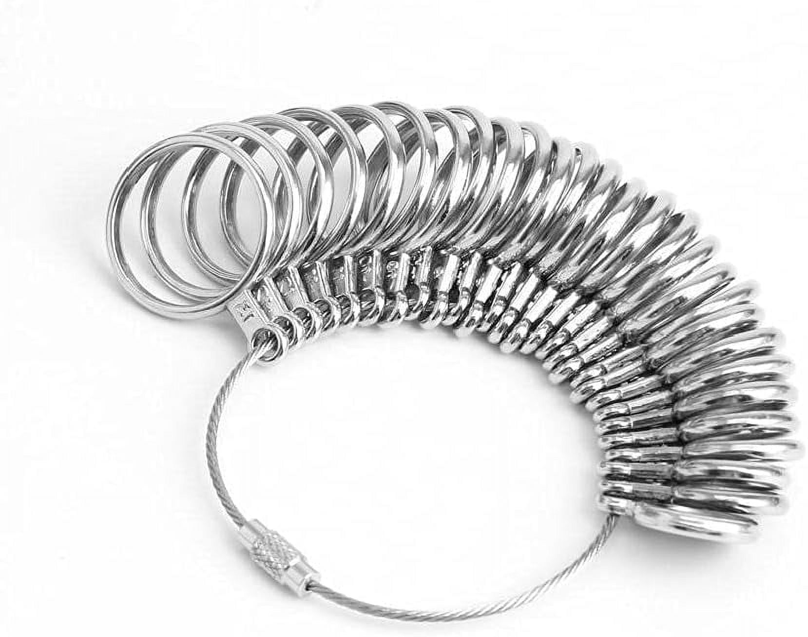 Ring Sizer Measuring Tool Measure Finger Sizing Set Metal Ring Mandrel ...