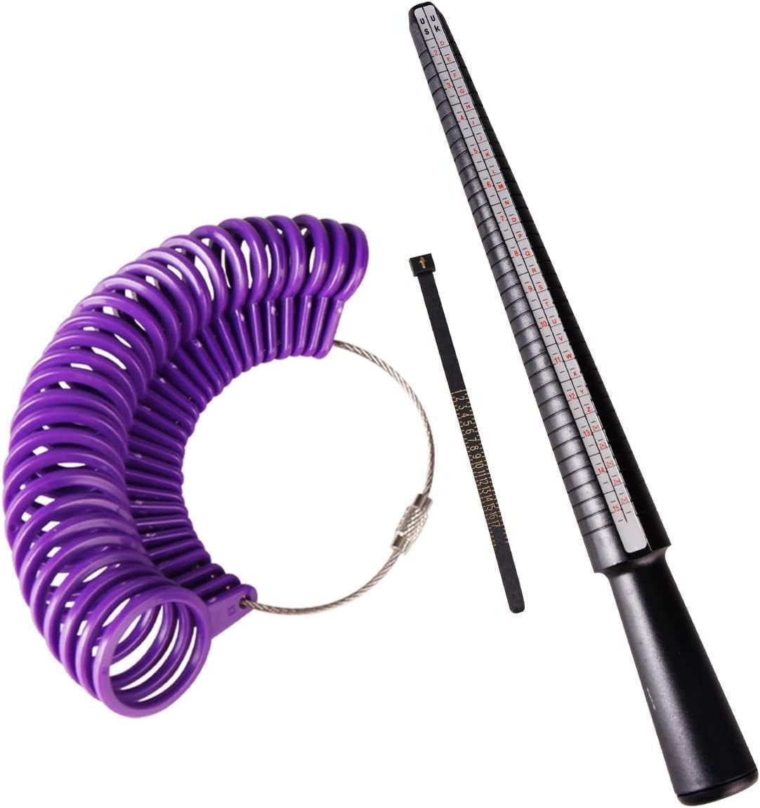 Ring Sizer Measuring Tool, Plastic Ring Measurement Tool with Finger ...