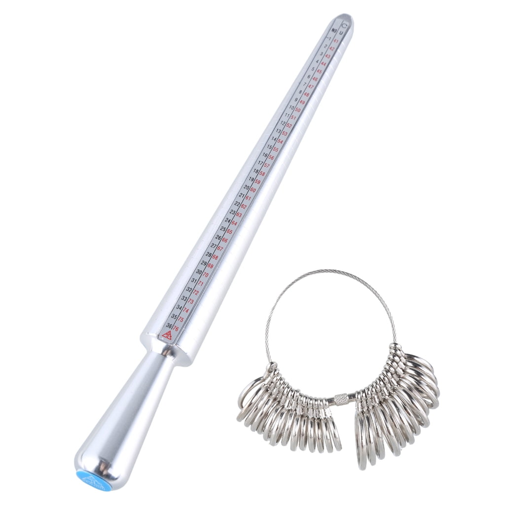 Ring Sizer Measuring Tool Set Including Ring Sizer Mandrel Finger ...