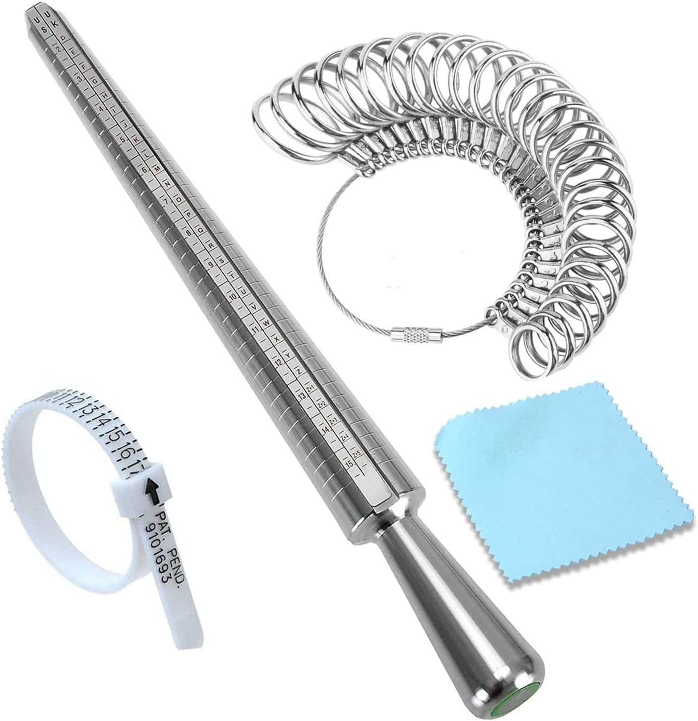 Ring Sizer Measuring Tool Set Metal Ring Sizers Stainless Steel Ring ...