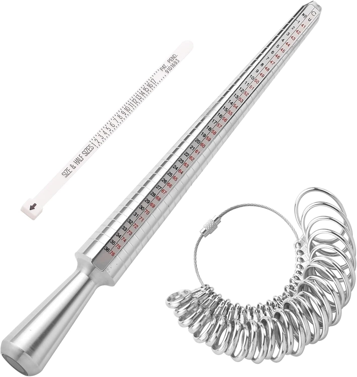 Ring Sizer Measuring Tool Set,Plastic for Gauge Finger Measurement ...