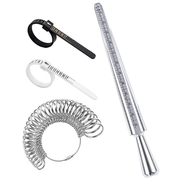 Ring Sizer Measuring Tool Set Ring Gauges with Finger Sizer Mandrel ...