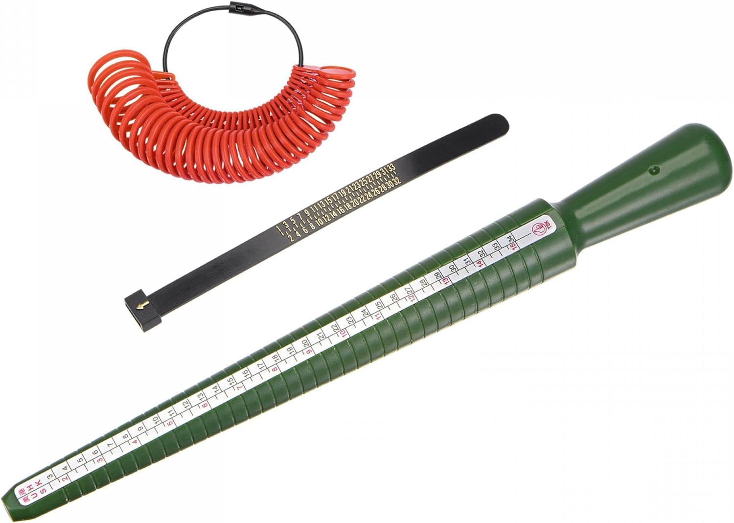 Ring Sizer Measuring Tool Set with Finger Size Gauge, Four Size Ring ...