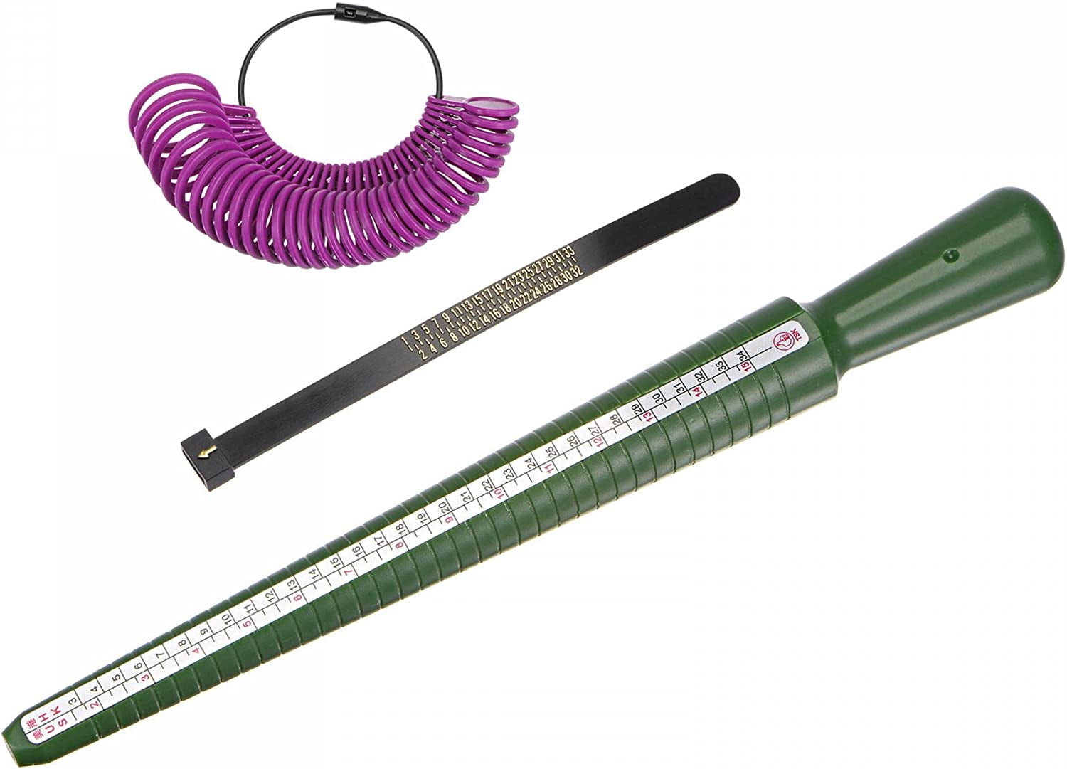 Ring Sizer Measuring Tool Set with Finger Size Gauge, Four Size Ring ...