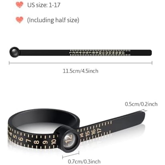 Ring Sizer Measuring Tool with Magnifier, for Ring Measurer and Ring ...