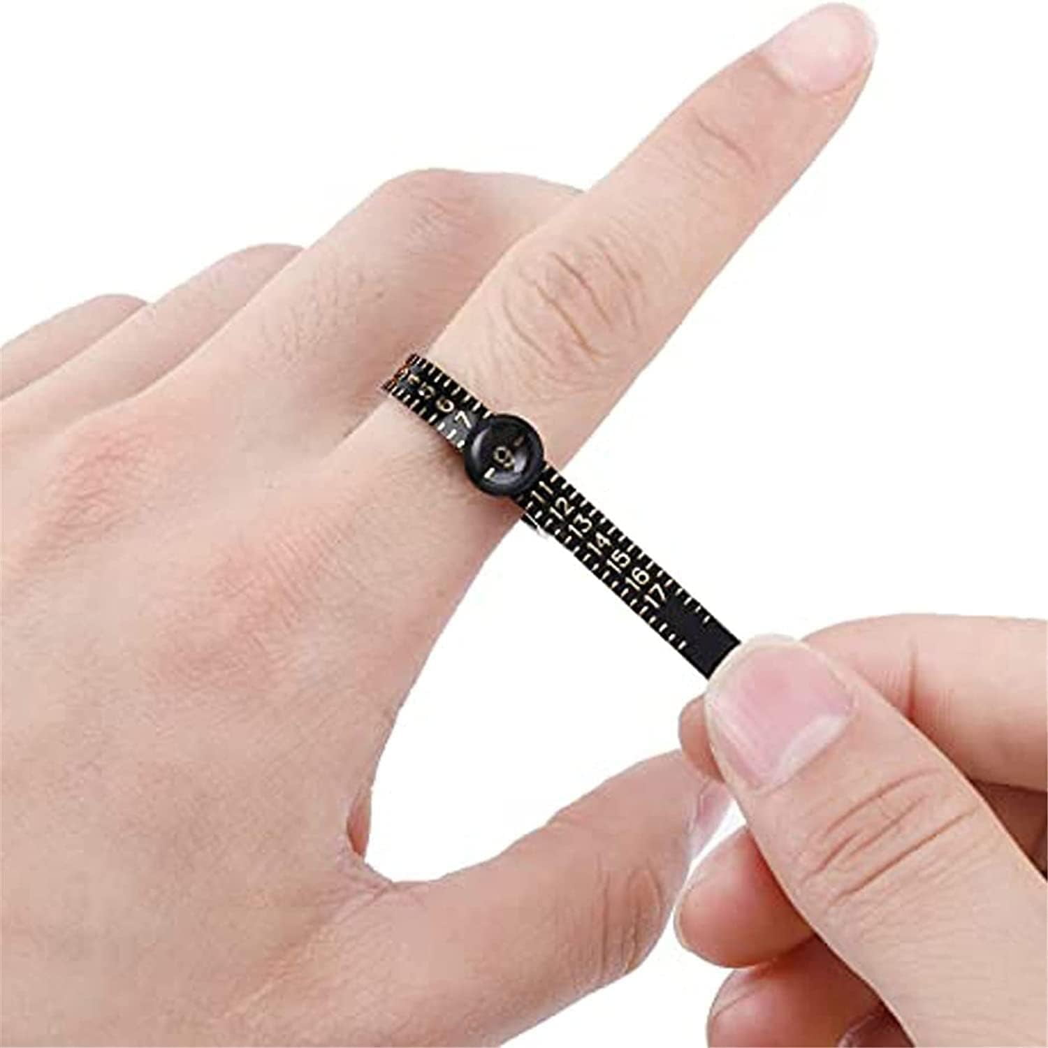 Ring Sizer Measuring with Magnifying Glass Reusable Finger Size Gauge ...
