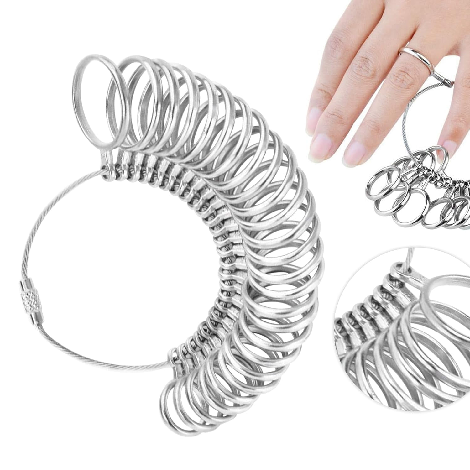 Ring Sizer Ring Measurement Tool Metal Finger Measure Ring Measure ...