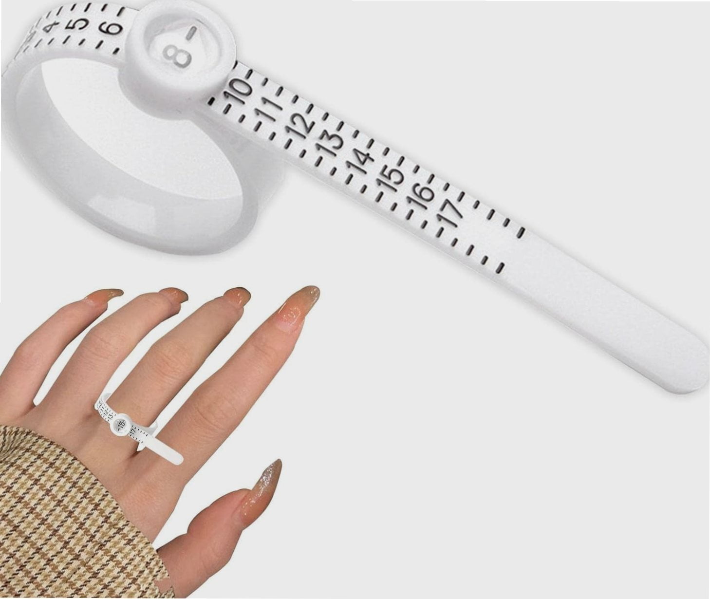 Ring Sizer Ring Sizer with Enlarged Window Reusable Ring Measuring Tool ...