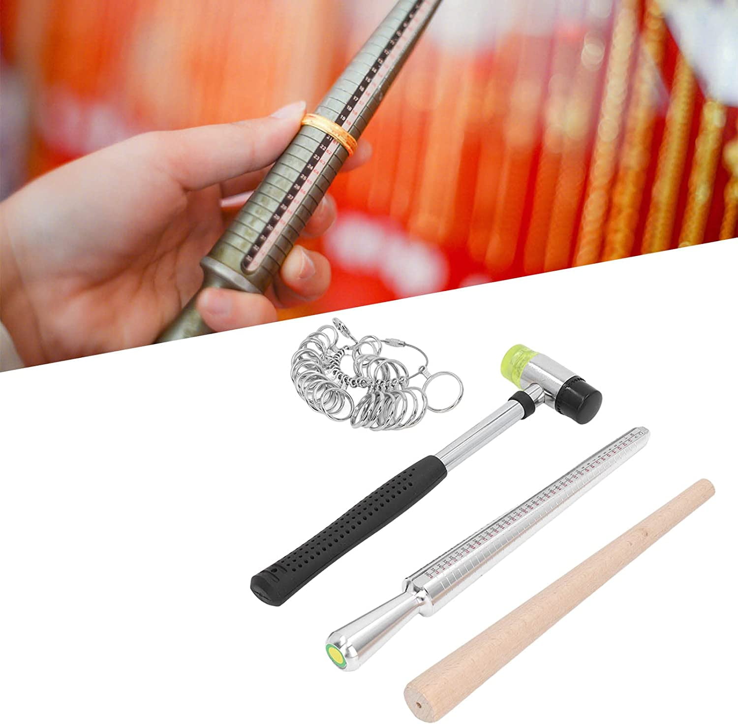 Ring Sizer Set, Jewelry Ring Sizer Tools Set, Aluminum Finger Sizing ...