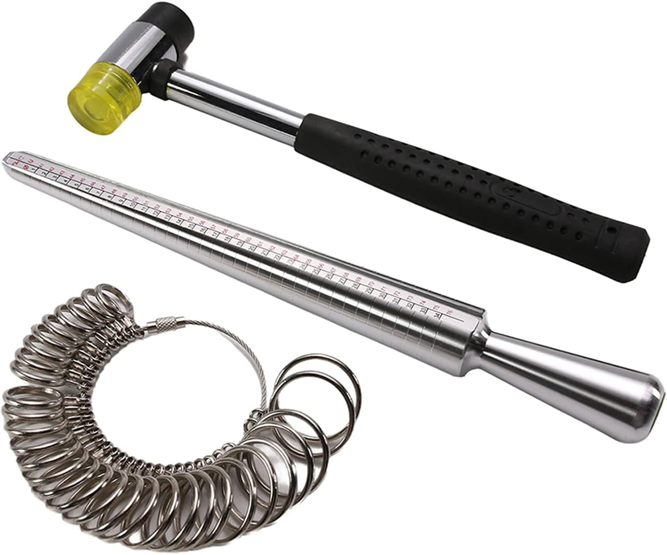 Ring Sizer Set Mandrel Finger Gauge Stick TSK Aluminum Ring Rod Degree ...