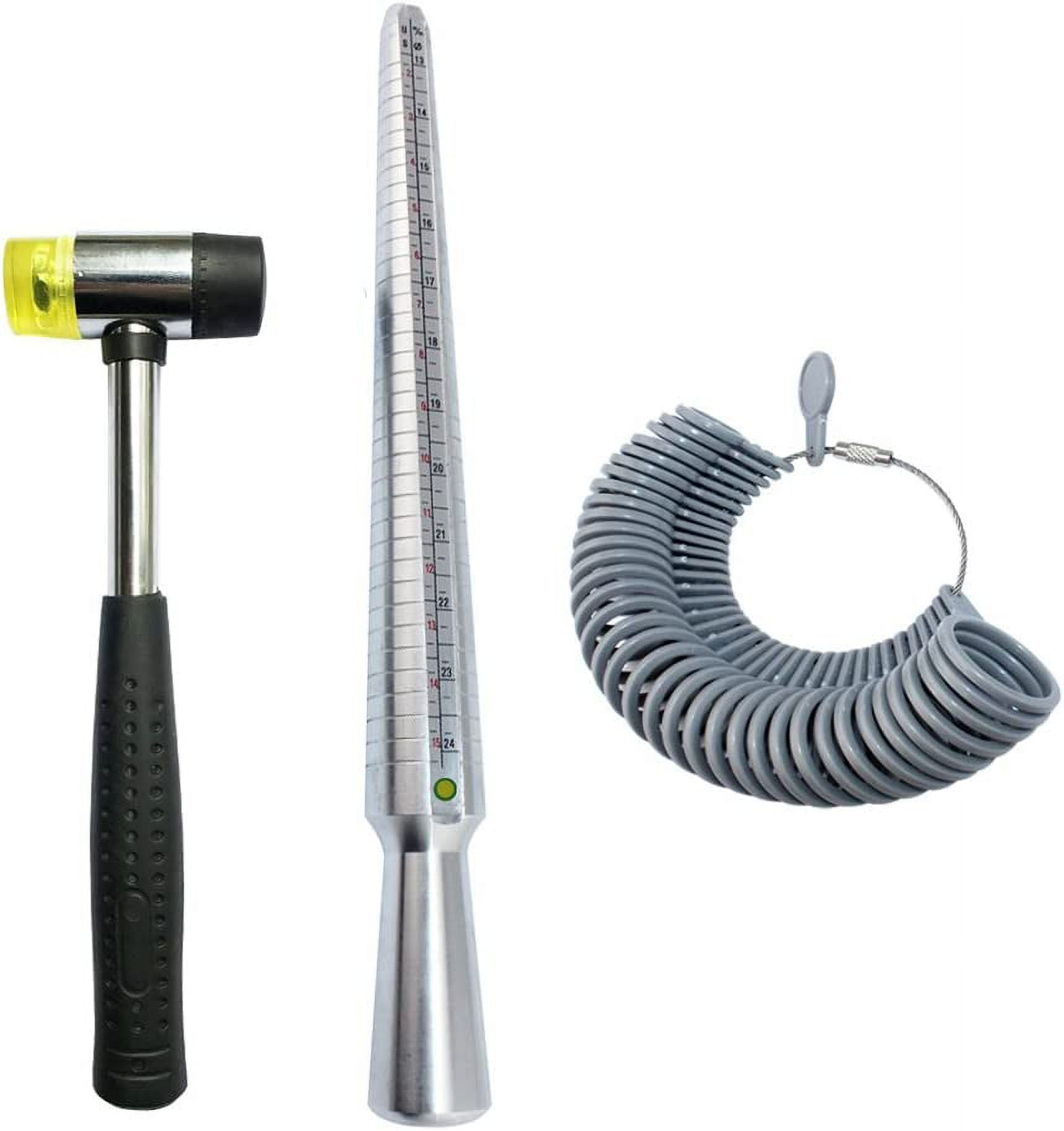 Ring Sizer Set Metal Measuring Tool Ring Mandrel Finger Sizing Gauge ...