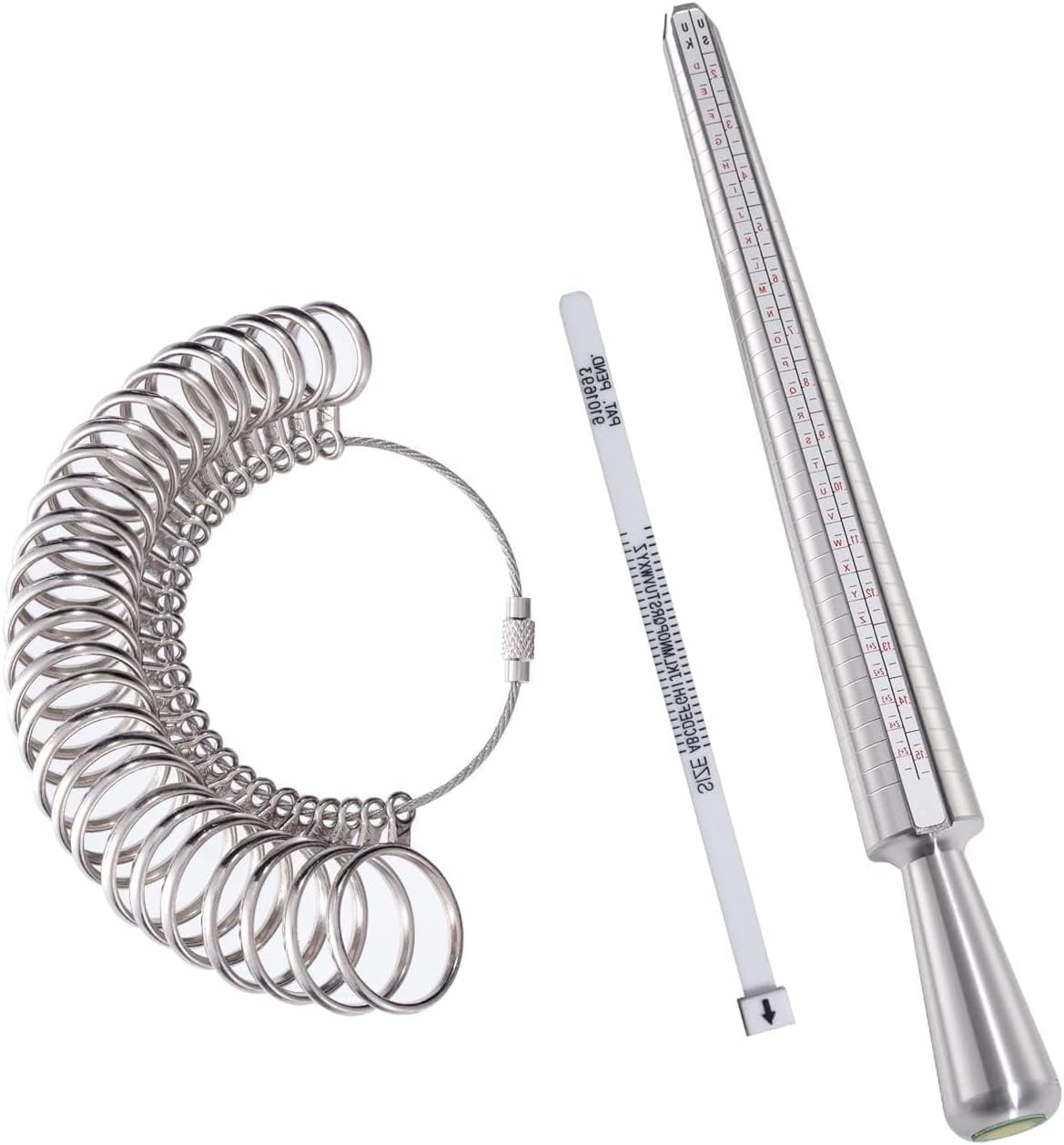 Ring Sizer UK, A-Z Ring Measurement Tool Set, Ring Sizer for Measuring ...