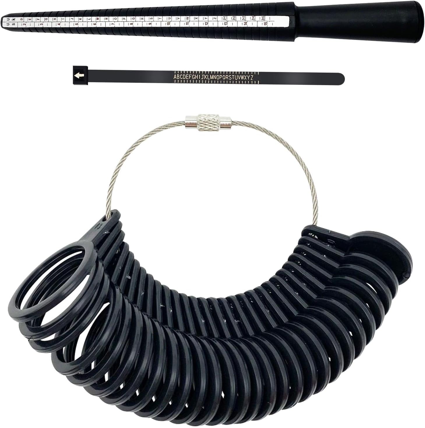 Ring Sizer UK A-Z Ring Measurement Tool Soft Ruler Ring Sizer Set for ...