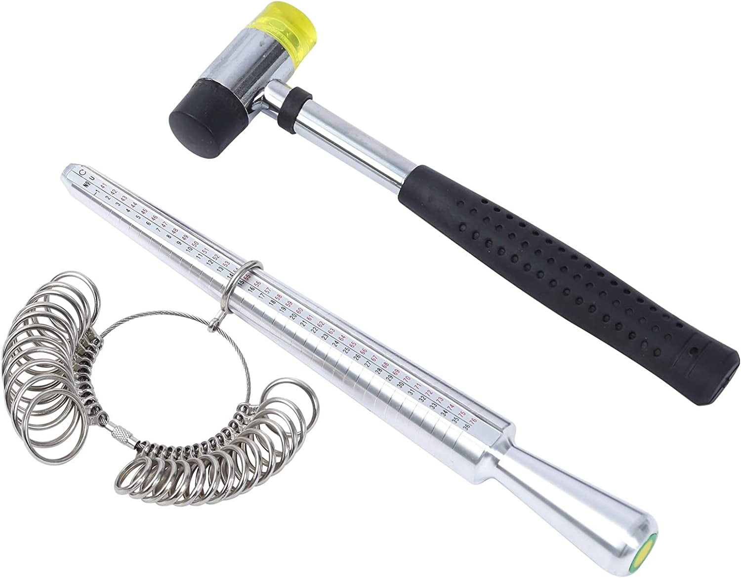 Ring Sizer UK Mandrel Stick Finger Gauge Set Jewelry Ring Finger Sizer ...