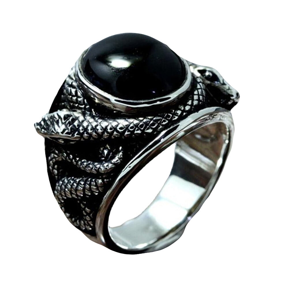 Ring Snake Punk Vintage Gothic Band Oval Animal Retrogems Rings Goth ...