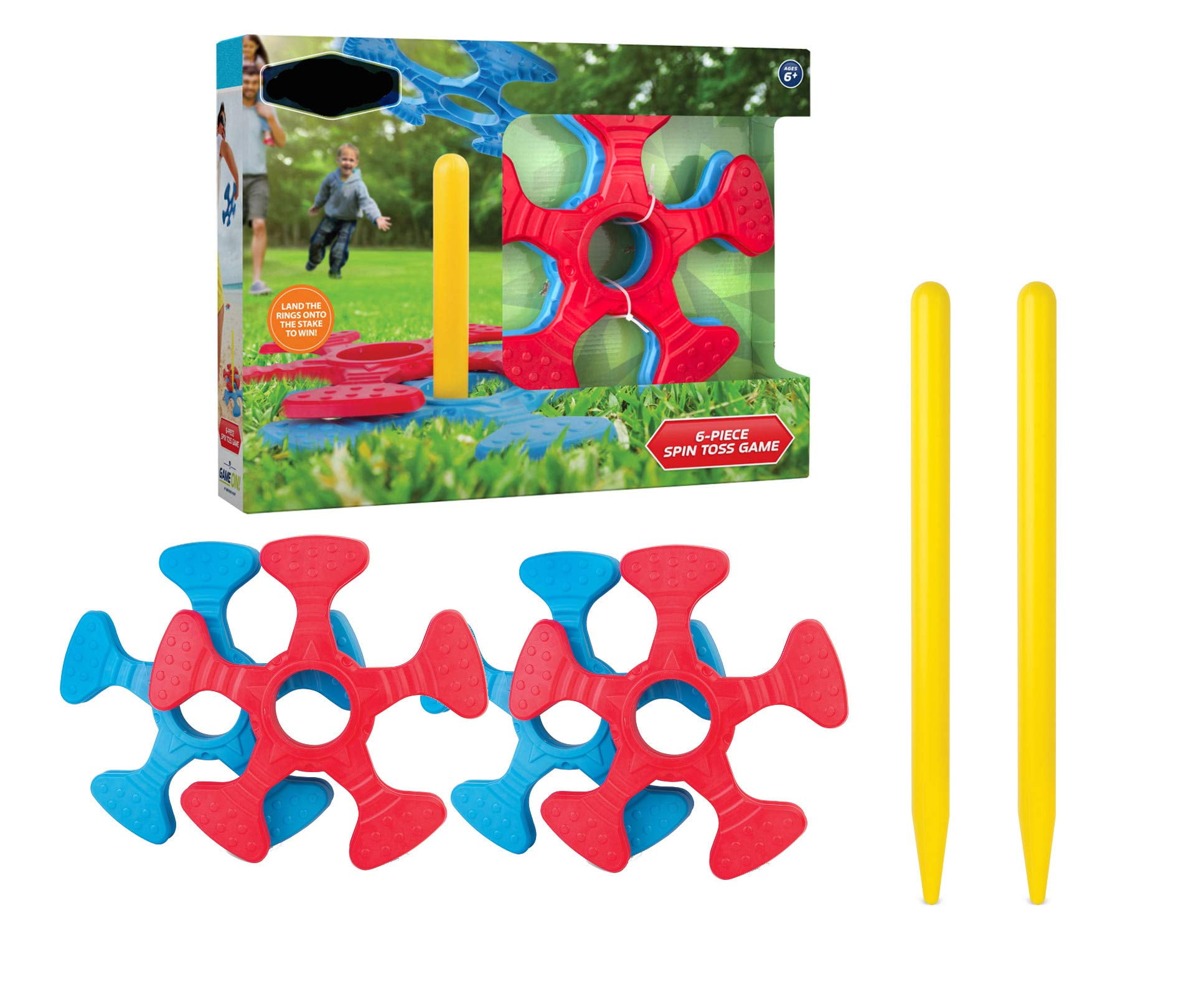 Ring Spin Toss Yard Game for Adults and Family. All in One 6 Piece ...