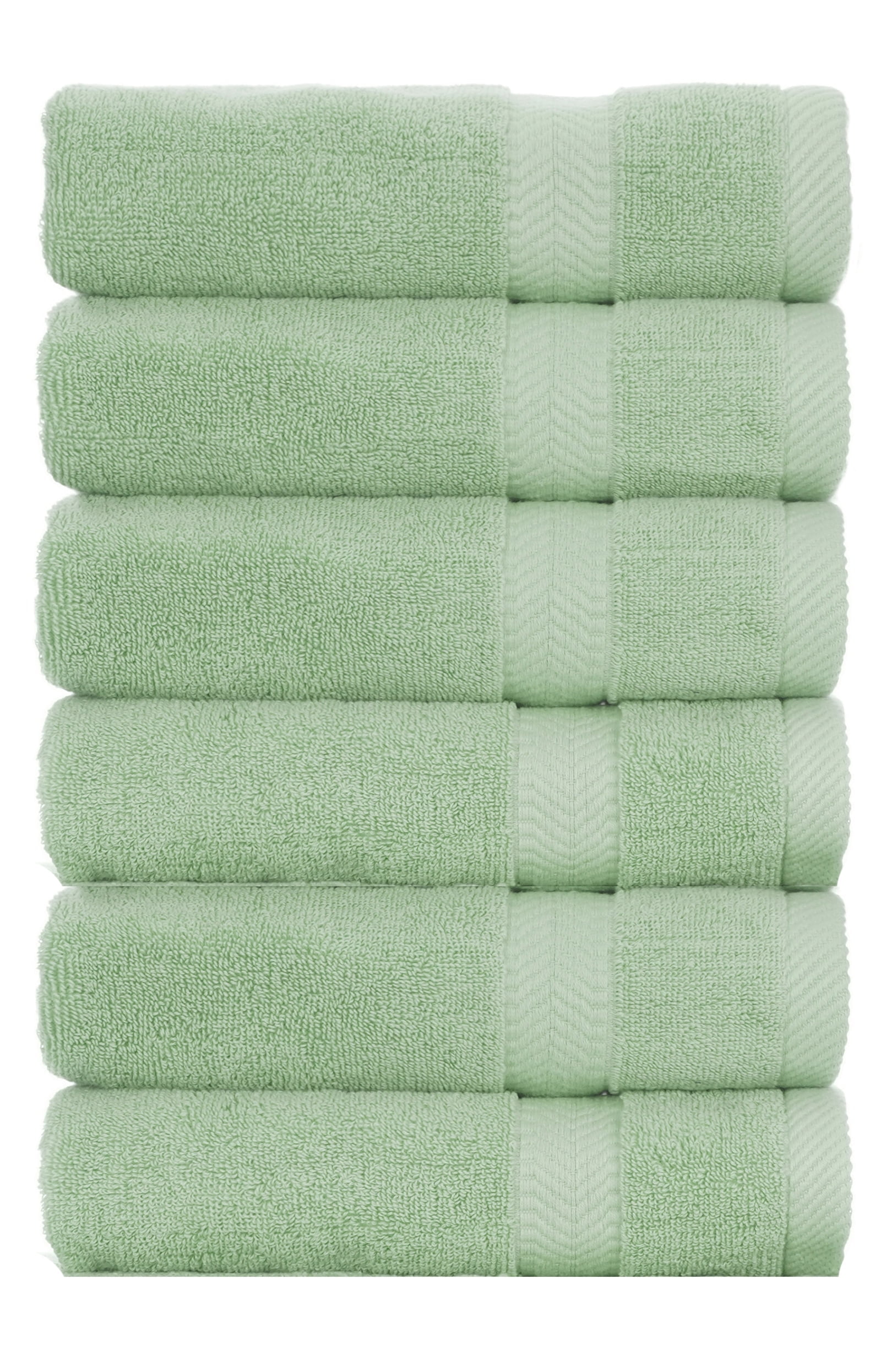 Ring Spun Kitchen Hand Towel Sheet for Family, Set of 6, Mint Green ...