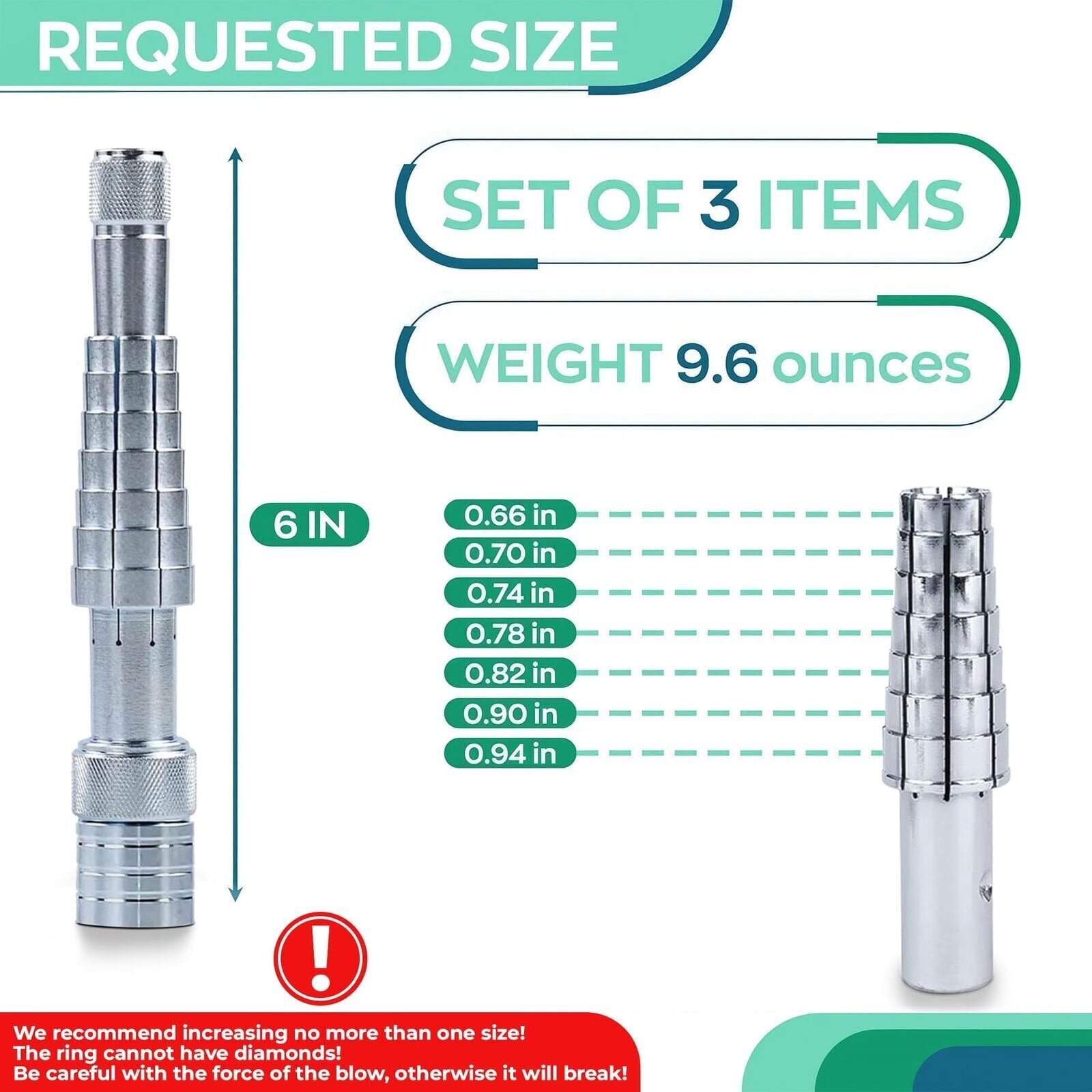 Ring Stretcher Finger Ring Size Adjuster - Wedding Band Ring Extender ...