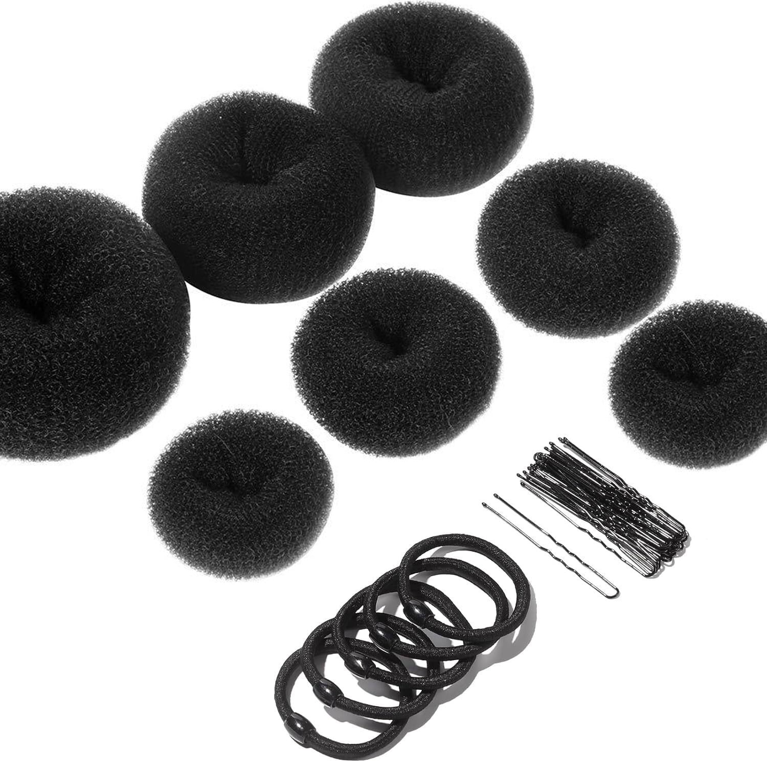 Ring Style Hair Bun Maker, 7 Pcs Chignon Doughnut Shaper with 5 Pcs ...