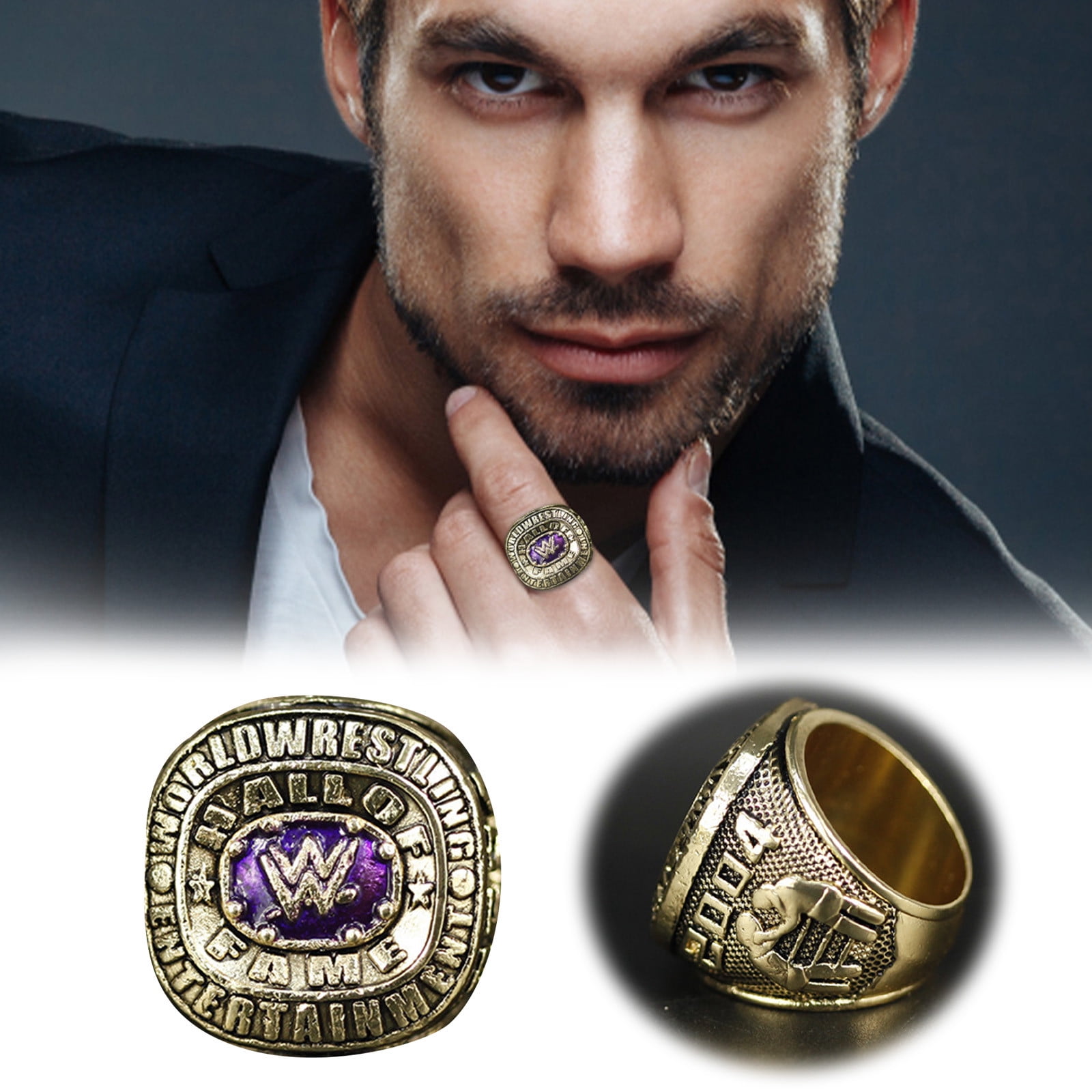 Ring The 2004 Wrestling Ring Features A Purple W Design With A Sturdy ...