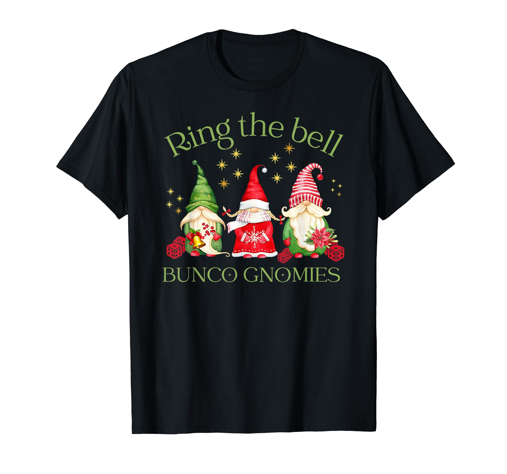 Ring The Bell Bunco Gnomies Bunco Christmas Gnomes T-Shirt - Walmart.com