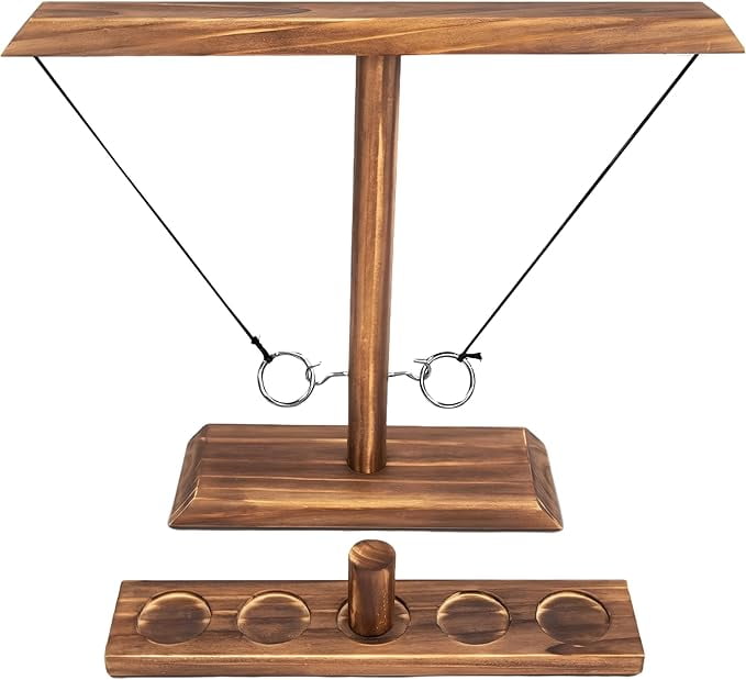 Ring Toss Game for Adults, Hook and Ring Game, Swinging String Hook ...