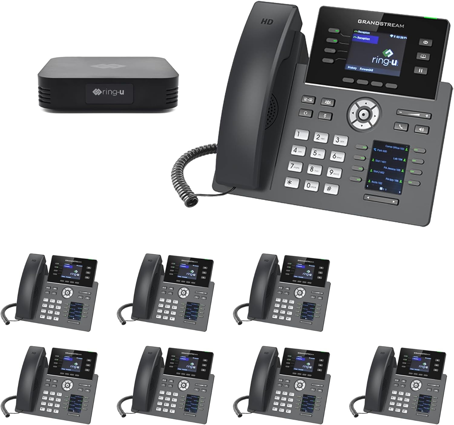 Ring-U Hello Hub - 8 Executive Phone (WiFi + Bluetooth) Small Business ...