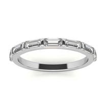 Auory Moissanite Half Eternity Band - Round Cut Moissanite Wedding Ring ...