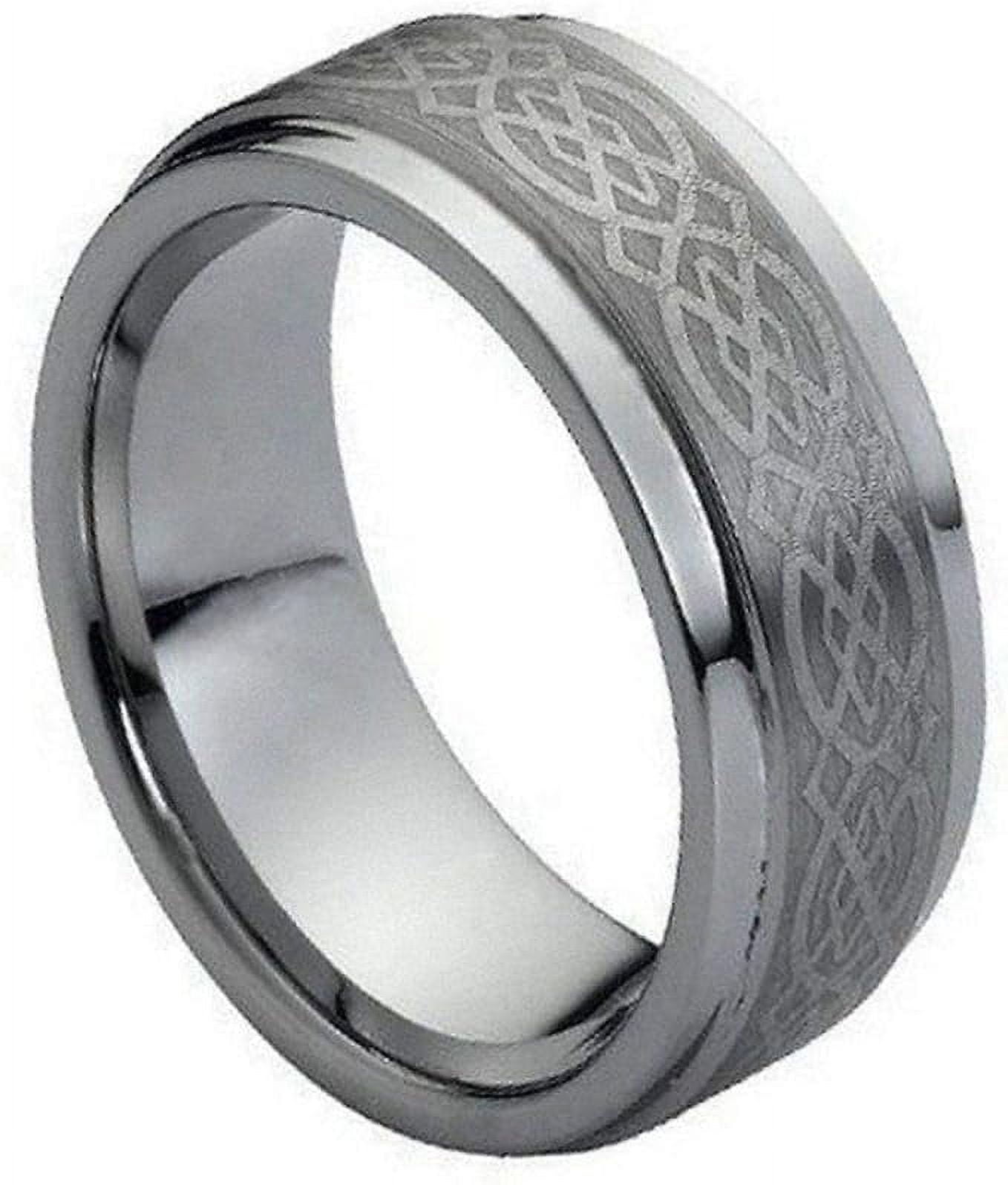 Ring for Men and Ladies ipauly inc Ring Brushed Center Laser Engraved ...
