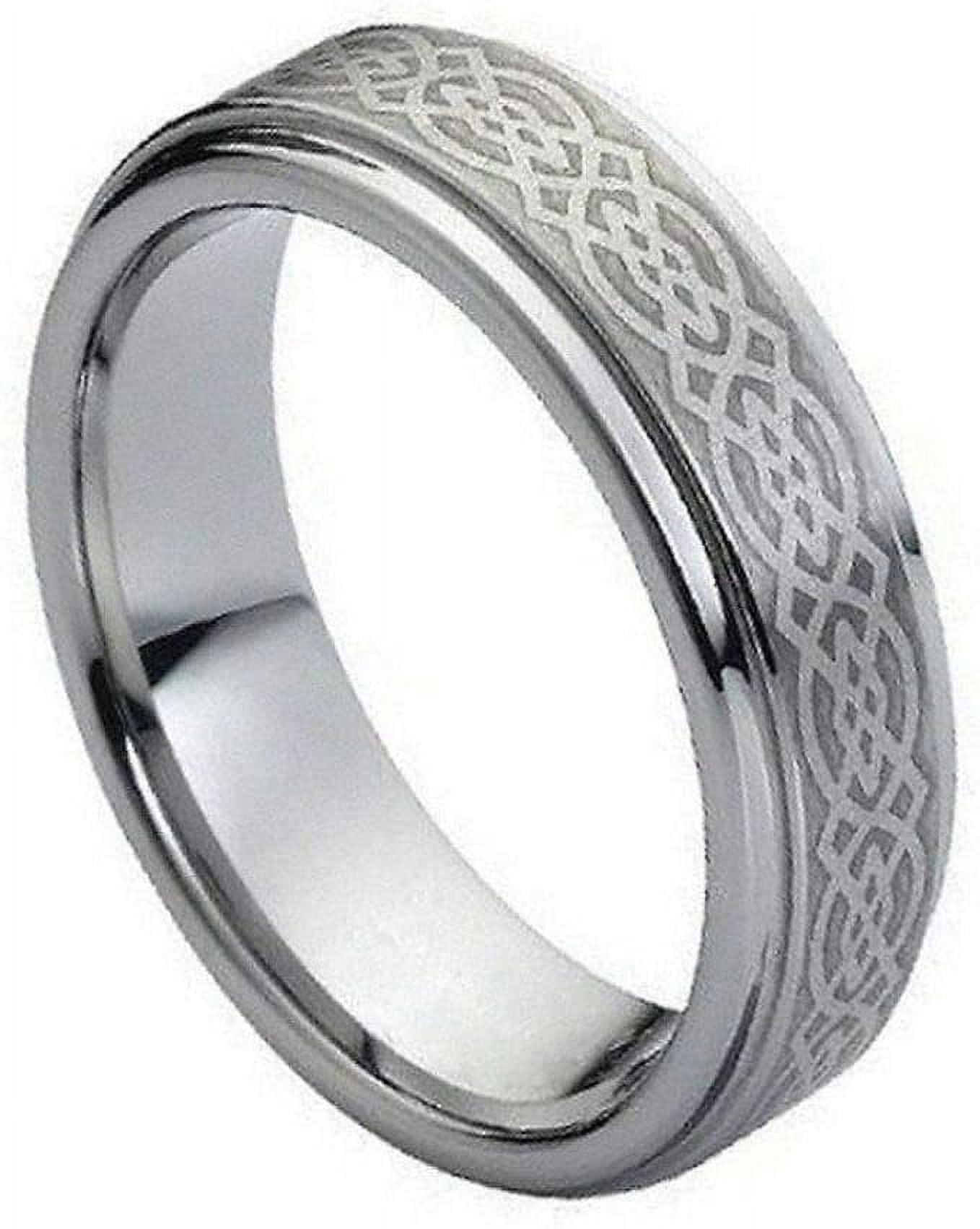 Ring for Men and Ladies ipauly inc Ring Brushed Laser Engraved Celtic ...