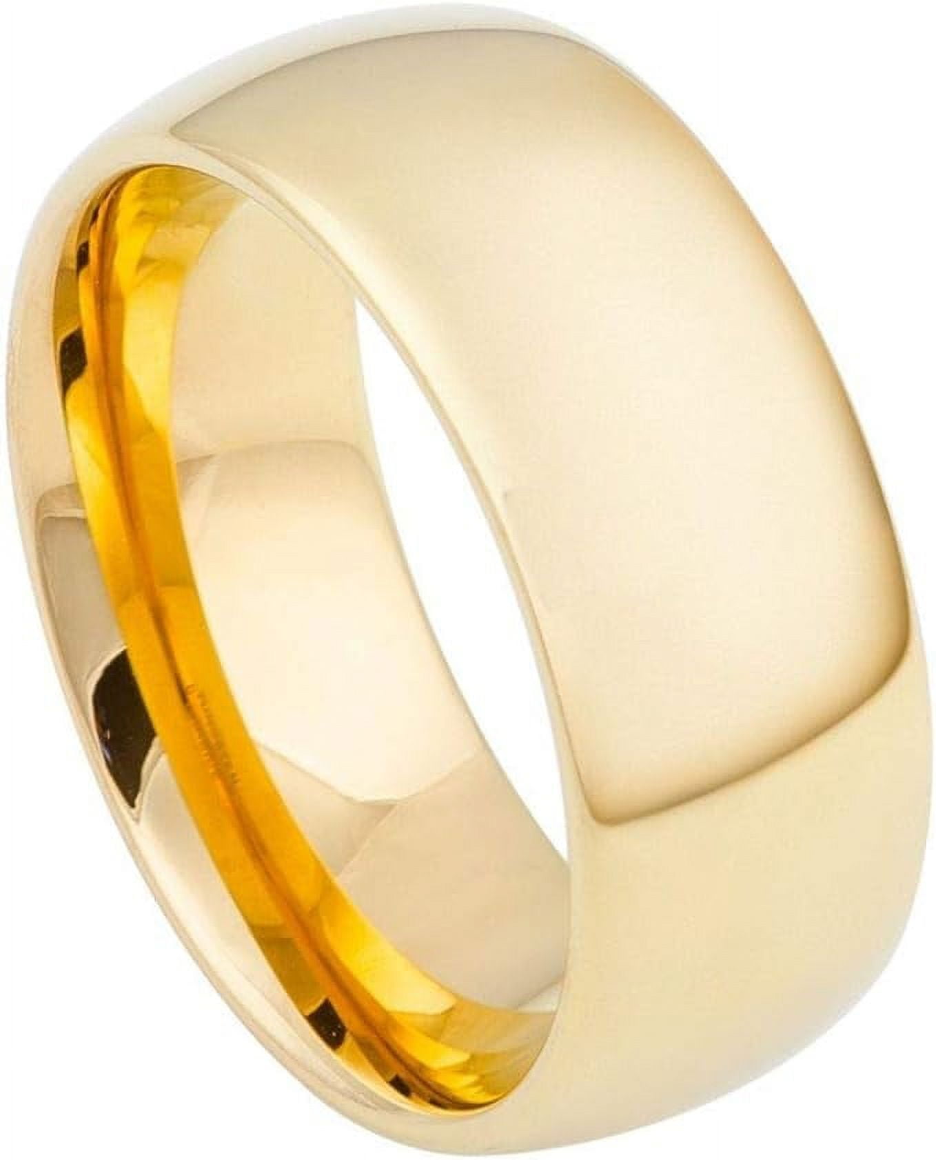 Ring for Men and Ladies ipauly inc Ring Domed Gold-Plated Shiny ...