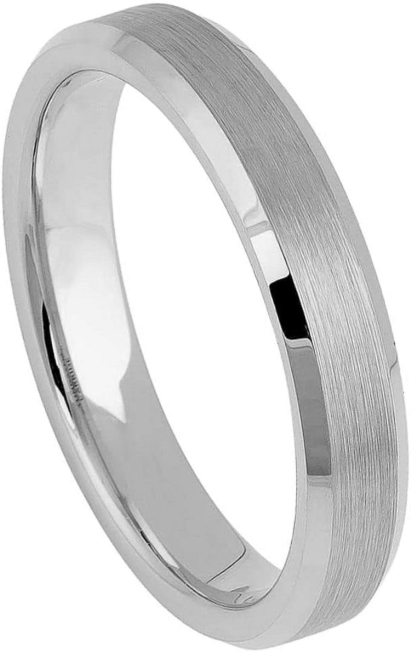 Ring for Men and Ladies ipauly inc Ring Flat Brushed Center High Polish ...