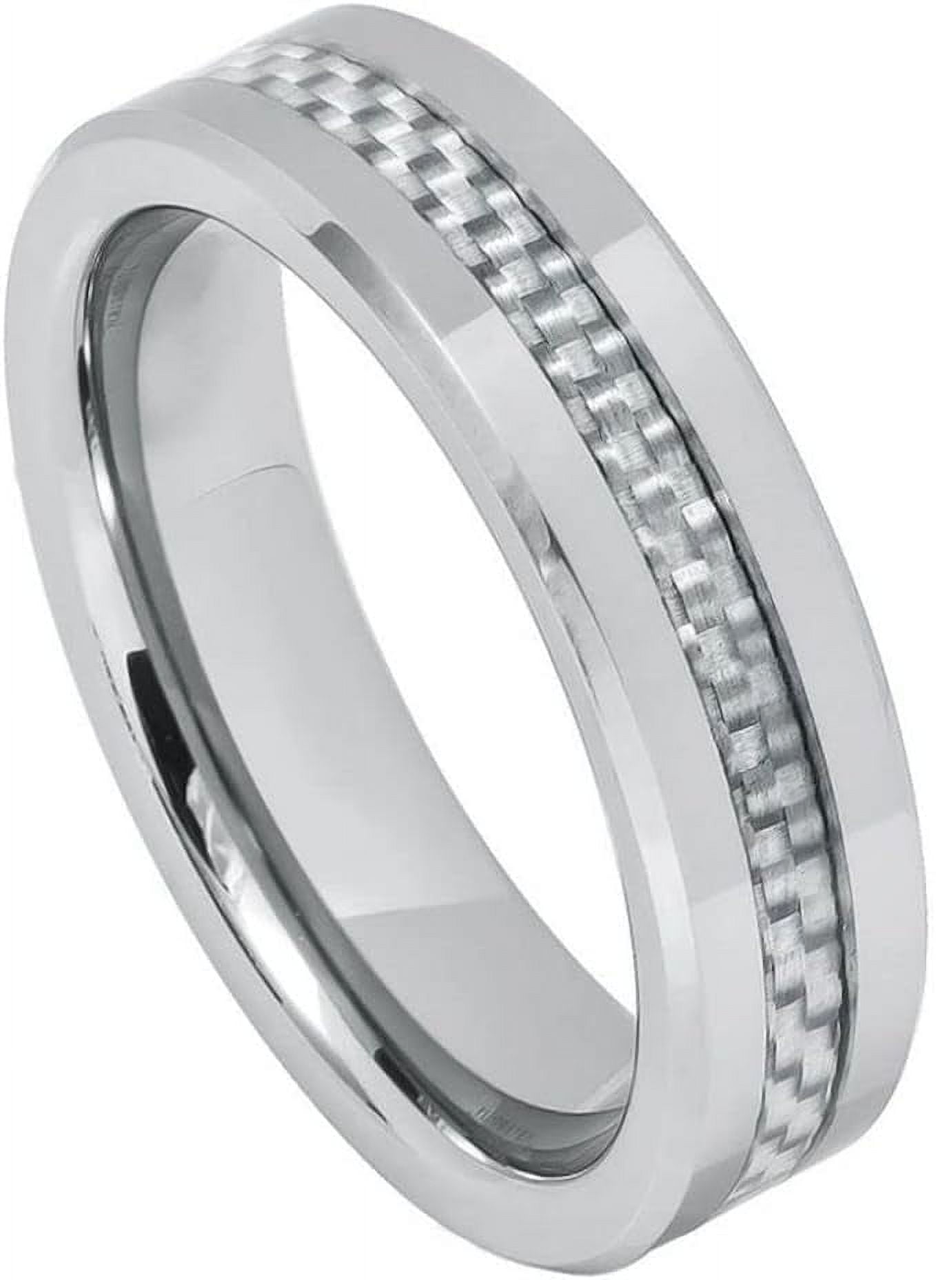 Ring for Men and Ladies ipauly inc Ring Grey Carbon Fiber Inlay – 6mm ...