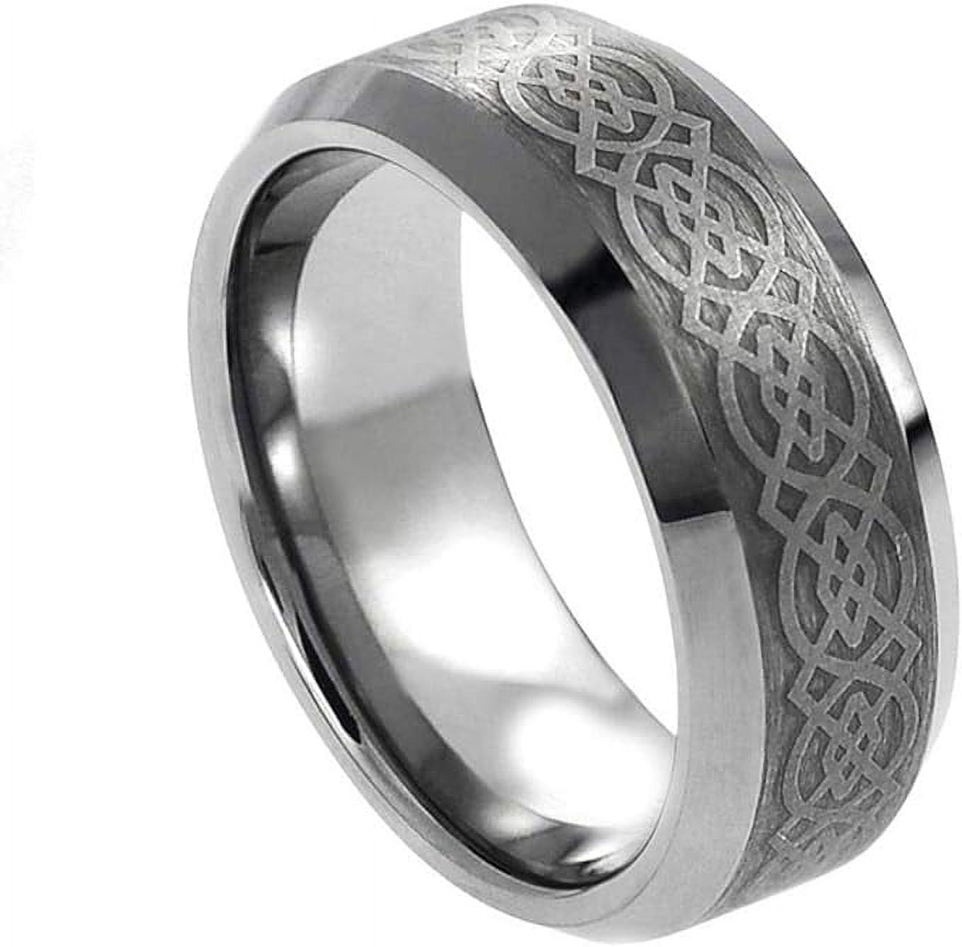Ring for Men and Ladies ipauly inc Ring Laser Engraved Celtic Pattern ...