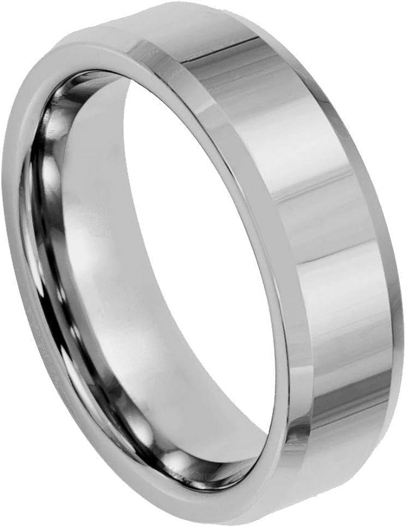 Ring for Men and Ladies ipauly inc Ring Shiny Grooved Center Brushed ...