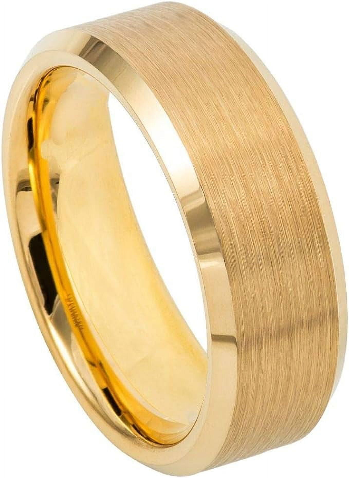 Ring for Men and Ladies ipauly inc Ring Yellow Gold IP Brushed Center ...