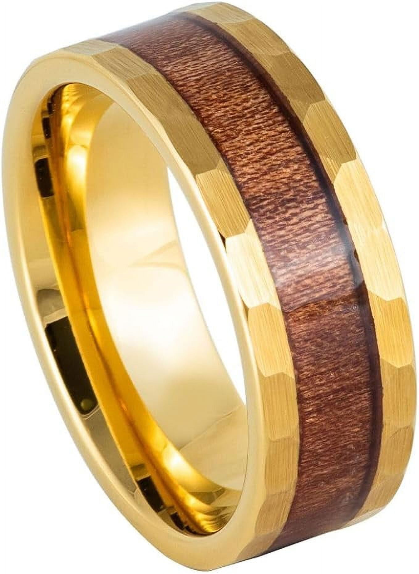 Ring for Men and Ladies ipauly inc Ring Yellow IP Plated Hammered with ...