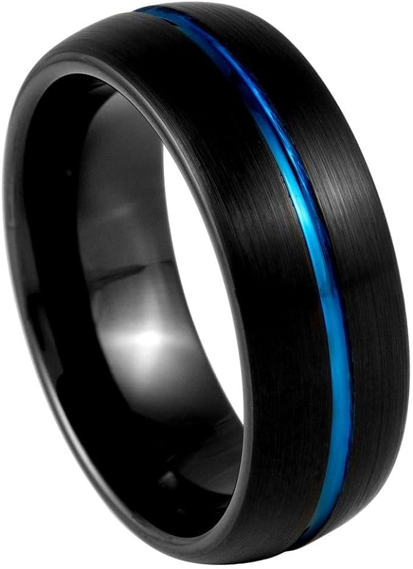 Ring for Men and Women Dome Black IP Gifts With Thought, Blue IP Center ...