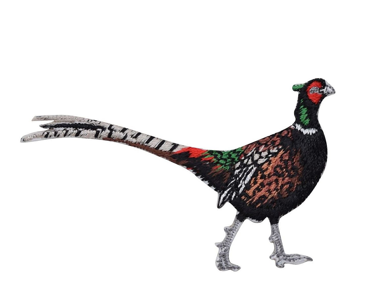 Ring necked Pheasant - Walking Right - Iron on Embroidered Patch ...