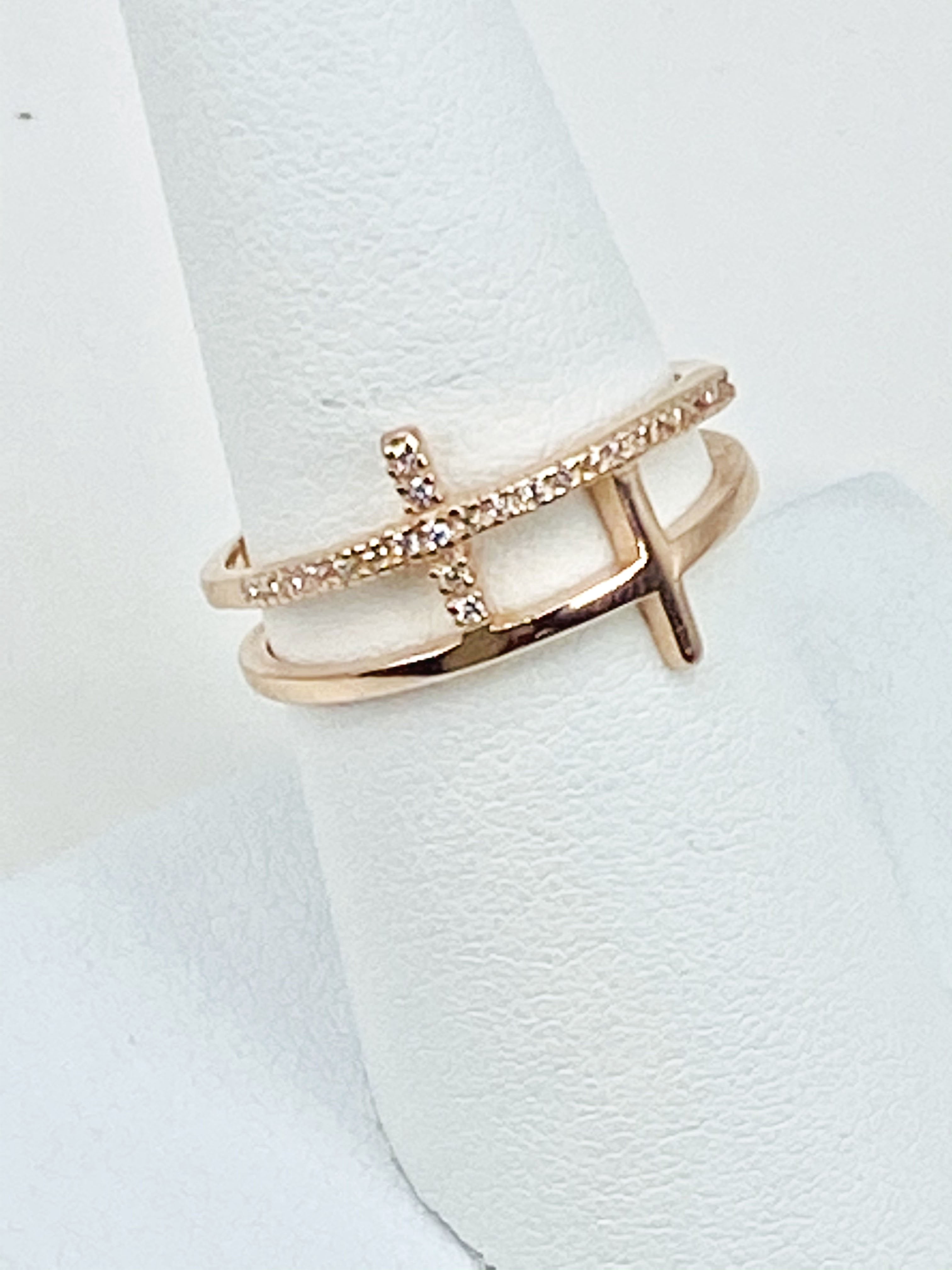 Ring of Double Crosses made of Sterling Silver - Walmart.com