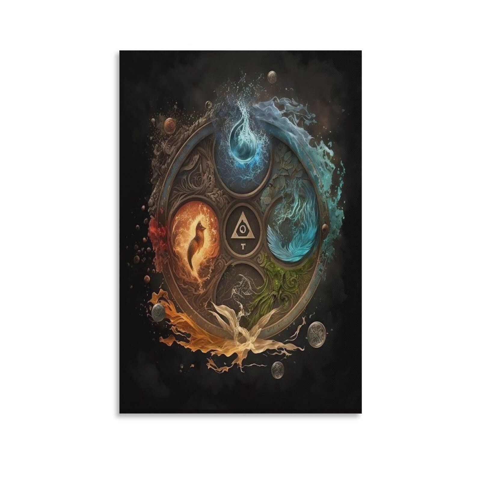 Ring of Elements Art Poster Modern Home Canvas Wall Decoration Art ...