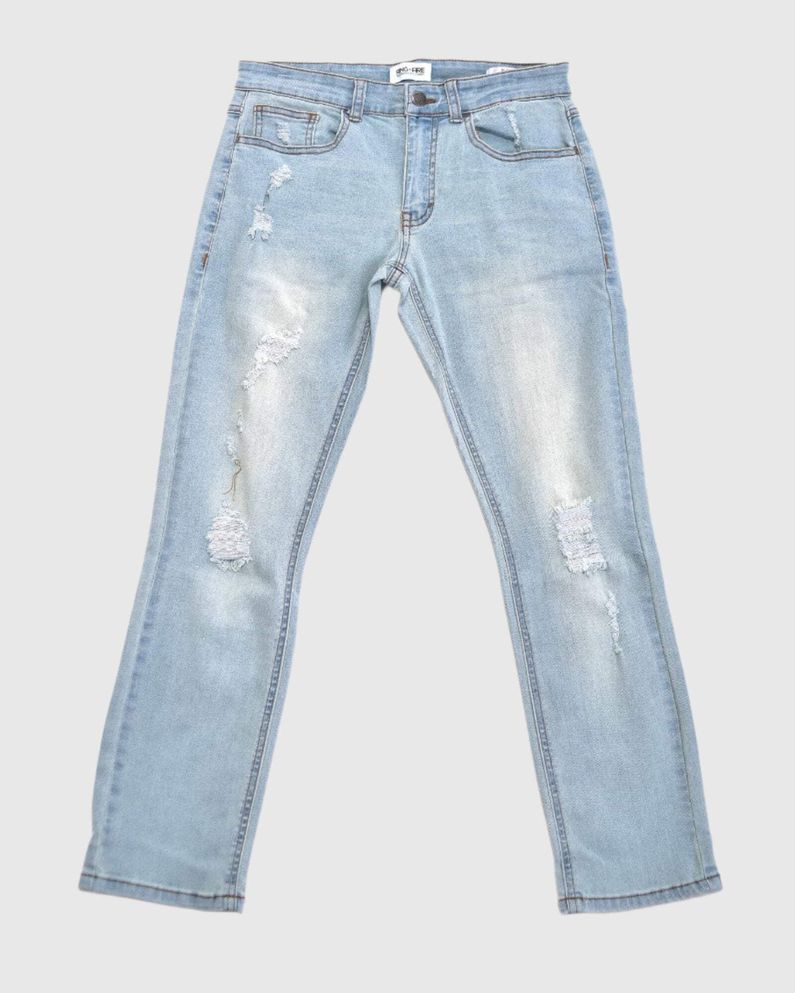 Ring of Fire SKYLAR LIGHT BLUE Big Boys' Cayenne Denim Slim Fit Jeans ...