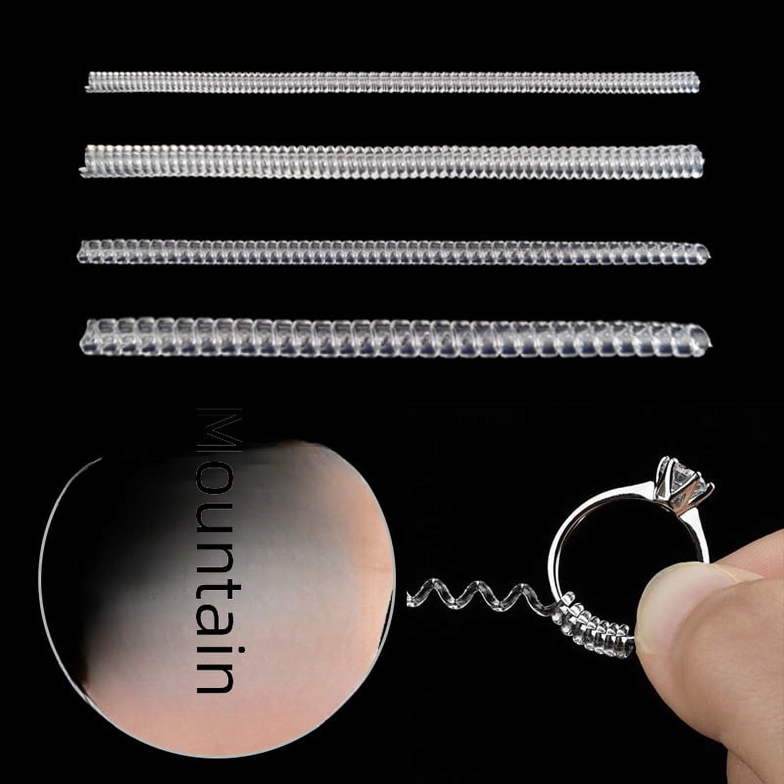 Ring size adjustment artifact wrapped transparent rope spring rope ...