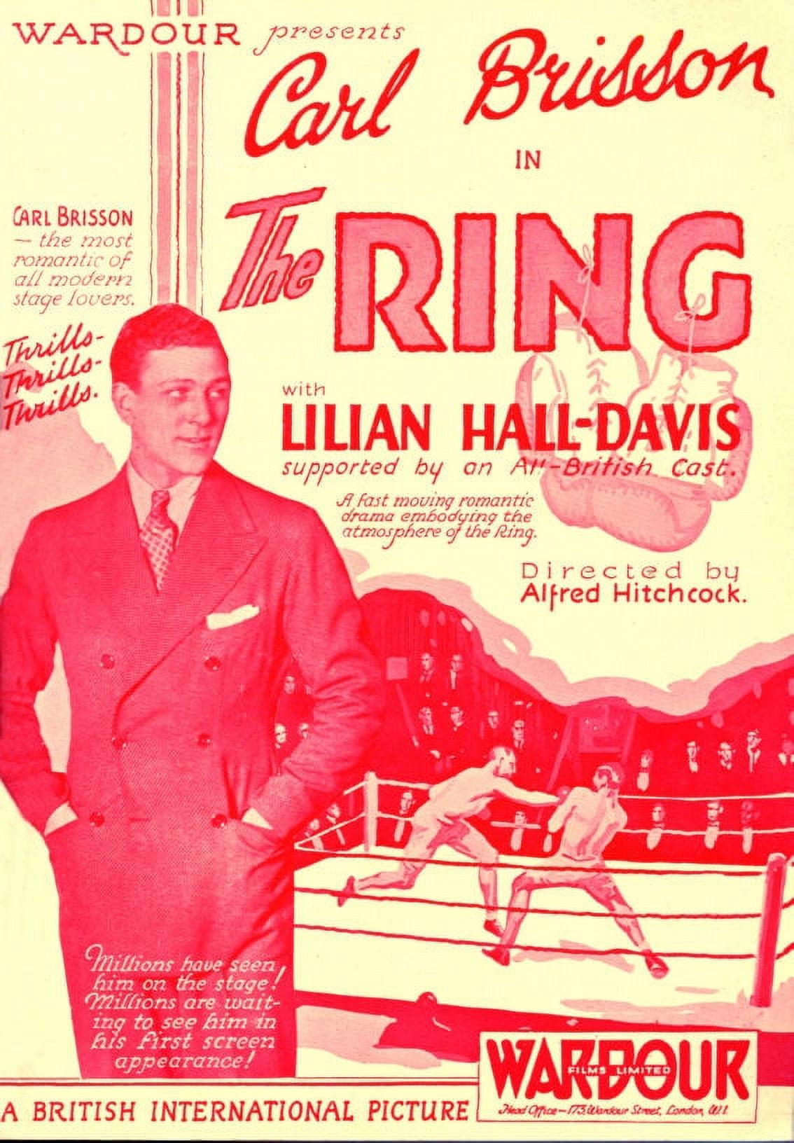 Ring the Movie Poster boxing carl brisson Metal Print 12x16 12x16 ...