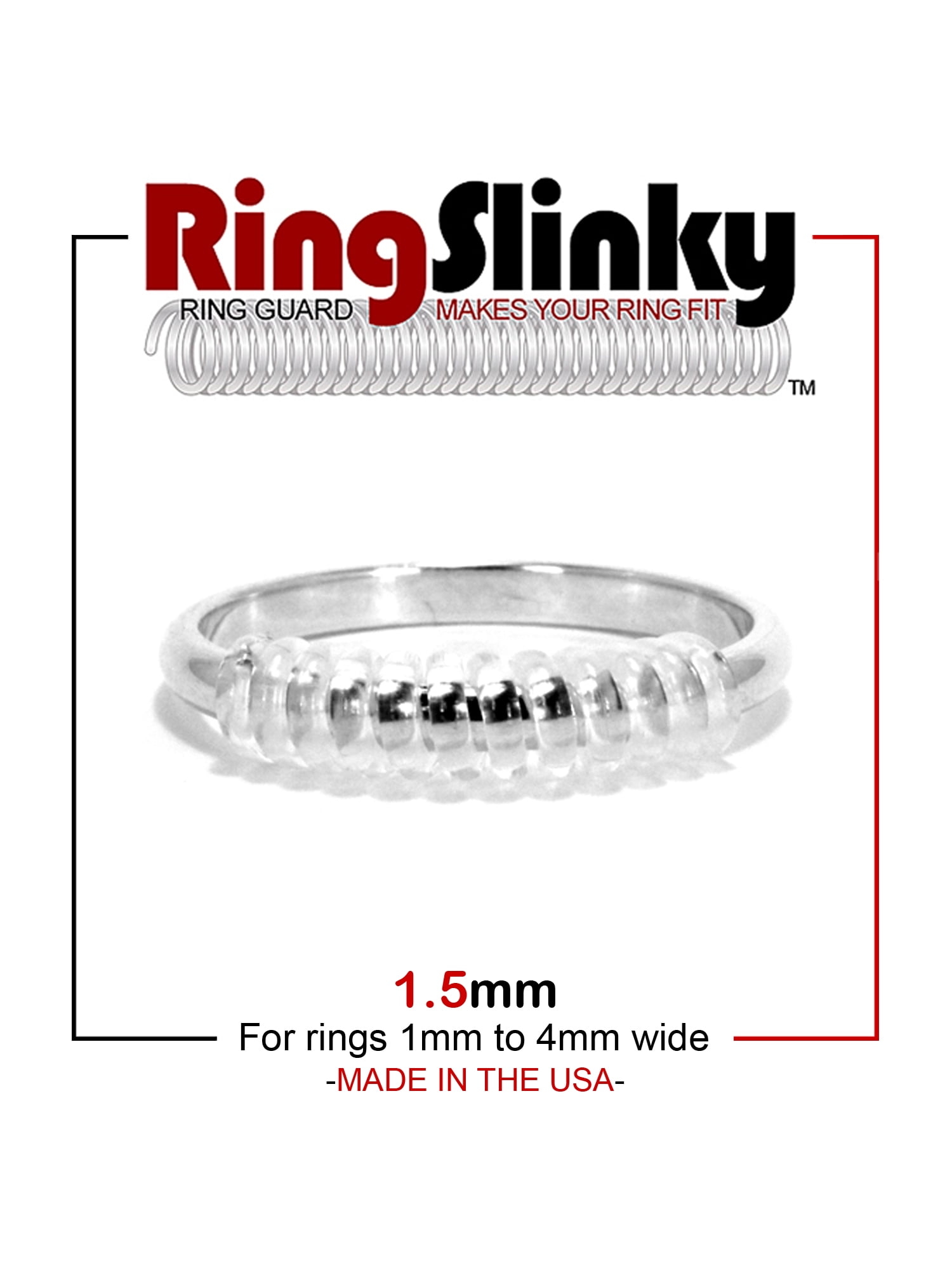 RingSlinky 3 Pack - Loose Adjustment Sizer Inserts - Ring Guard - Size ...
