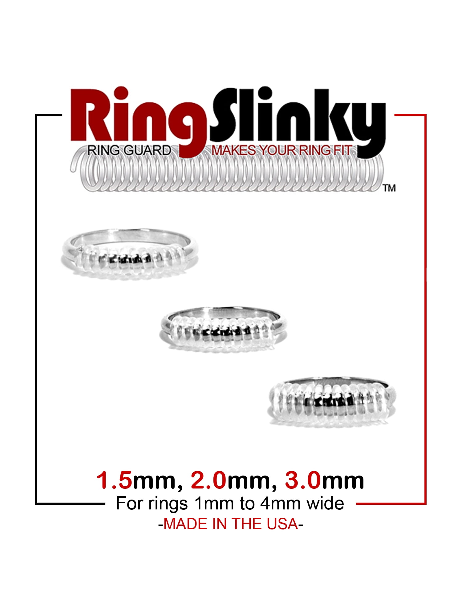 RingSlinky 3 Pack - Ring Guard - Sizes 1.5/2.0/3.0mm - Walmart.com