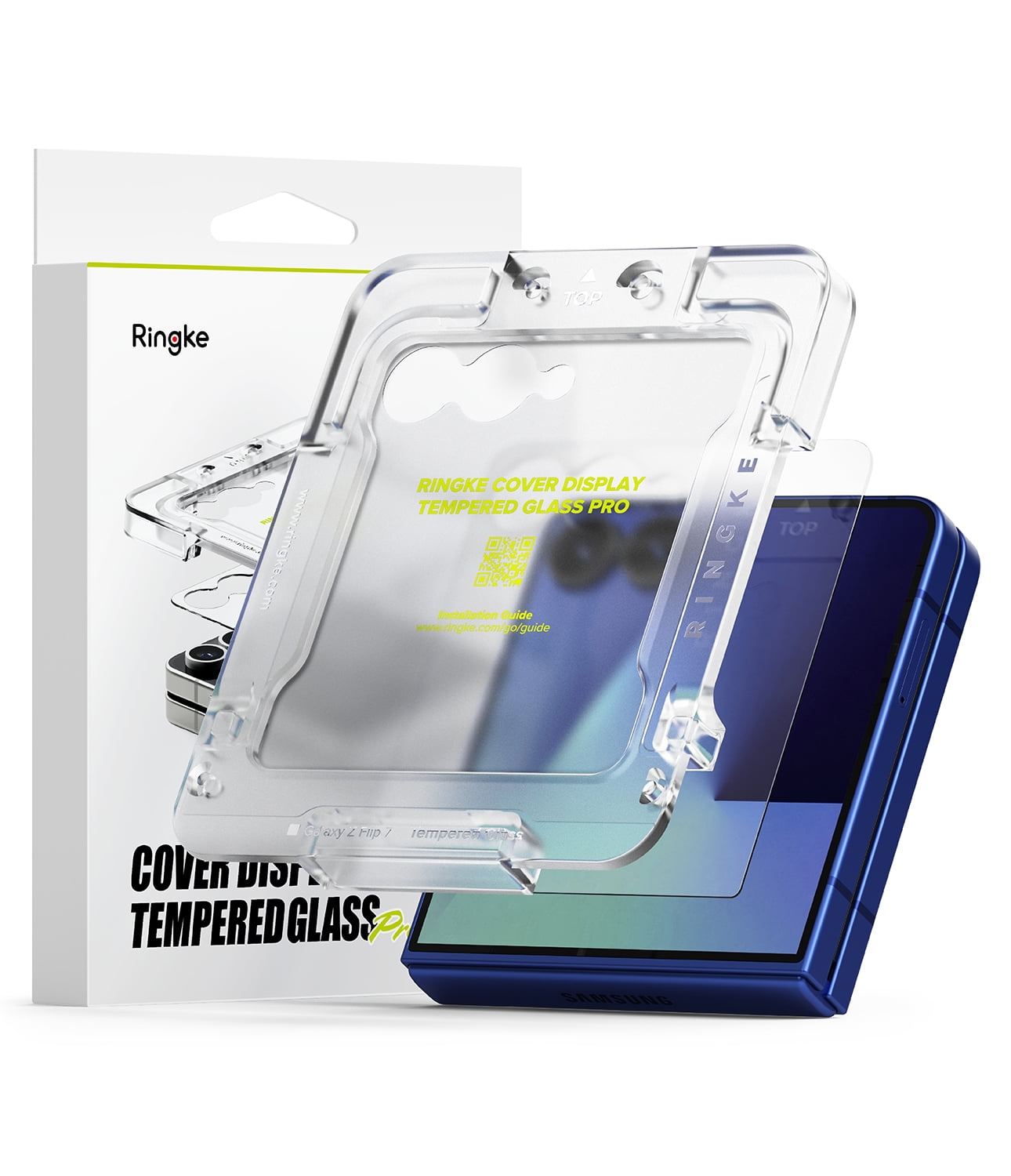 Ringke Cover Display Tempered Glass Pro [Easy Installation Tool] for ...