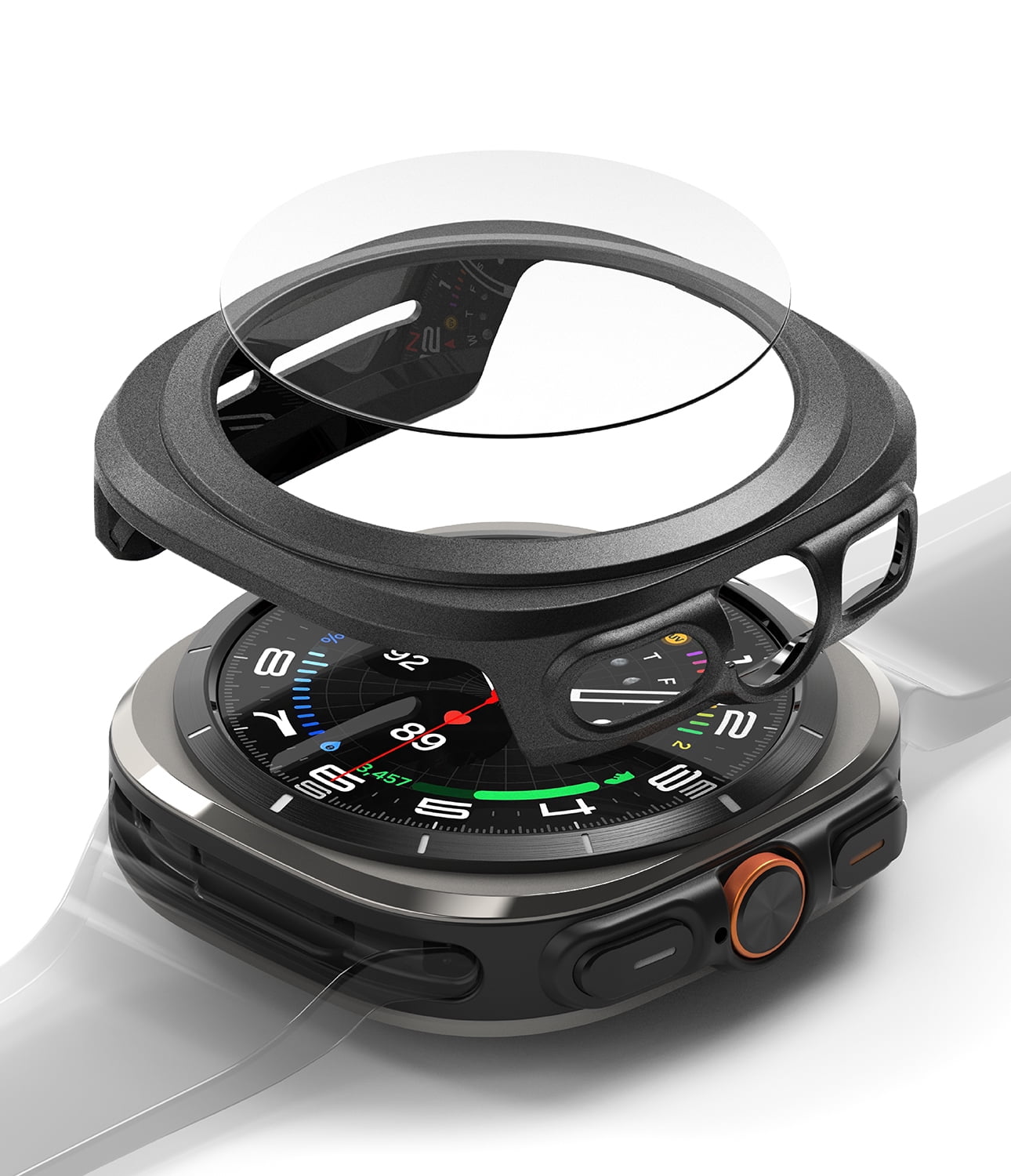 Ringke Galaxy Watch Ultra [Slim & Glass] Lightweight Anti-Yellowing ...