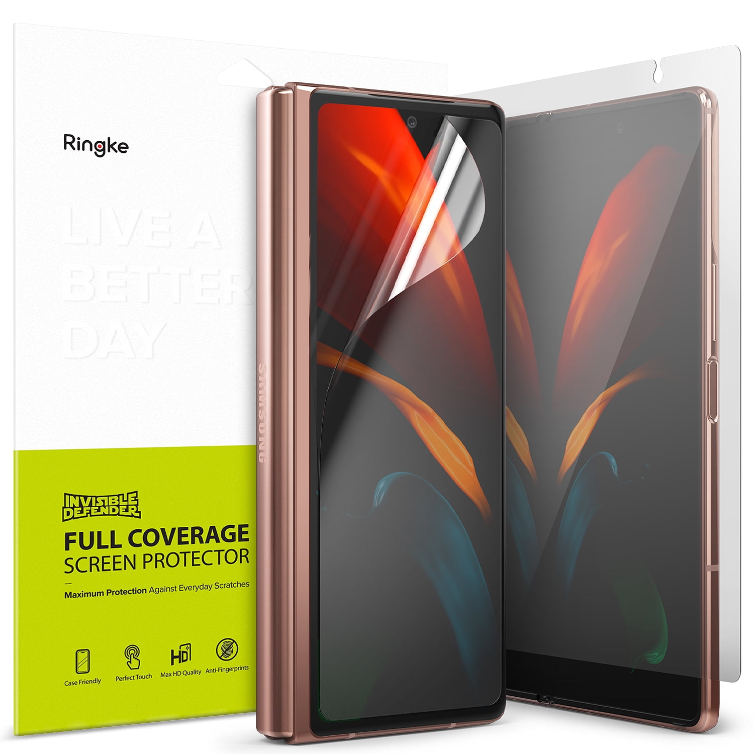 Ringke Invisible Defender Screen Protector Designed for Galaxy Z Fold 2 ...