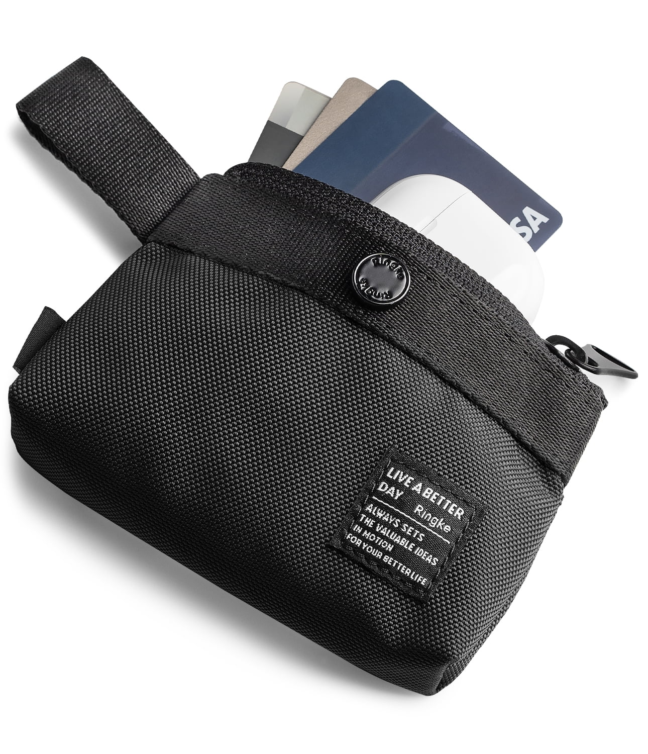 Ringke Mini Pouch [2-Way Bag Miniature] Nylon Carrying Pouch Small Bag ...